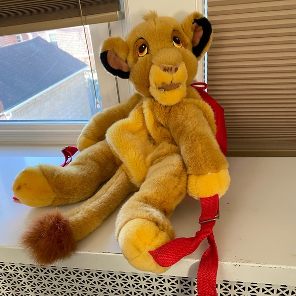 Disney | Accessories | Disney Lion King Simba Red Vintage Back Pack ...